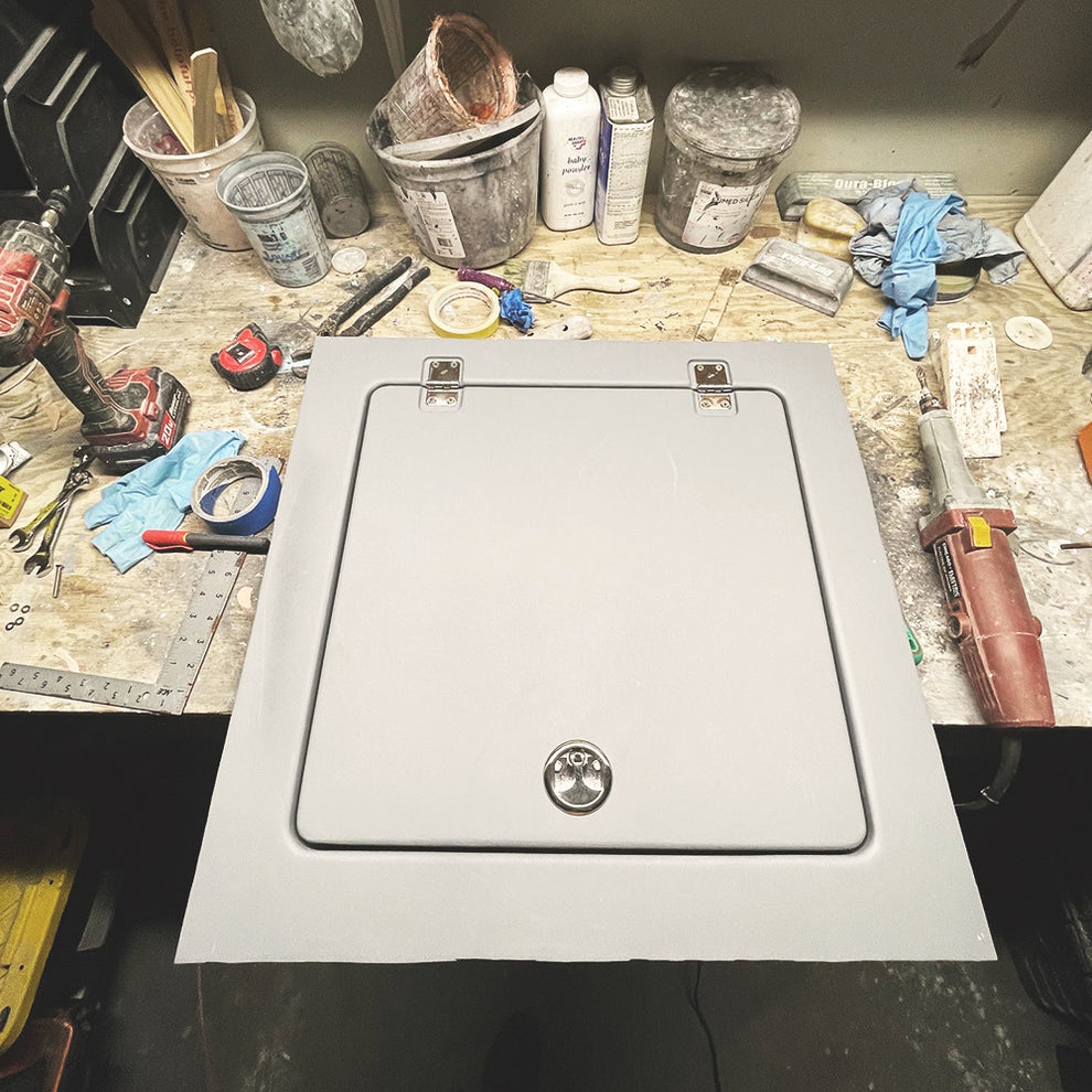 Fiberglass Boat Restoration Deck Hatch Receiver & Lid with Gutter ...