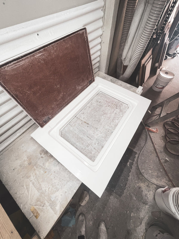 Fiberglass Boat Restoration Deck Hatch Receiver & Lid with Gutter ...